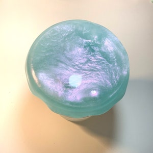 Sky Blue Universe Slime- Clear Slime With Purple Pearl Powder 6oz-hand ...