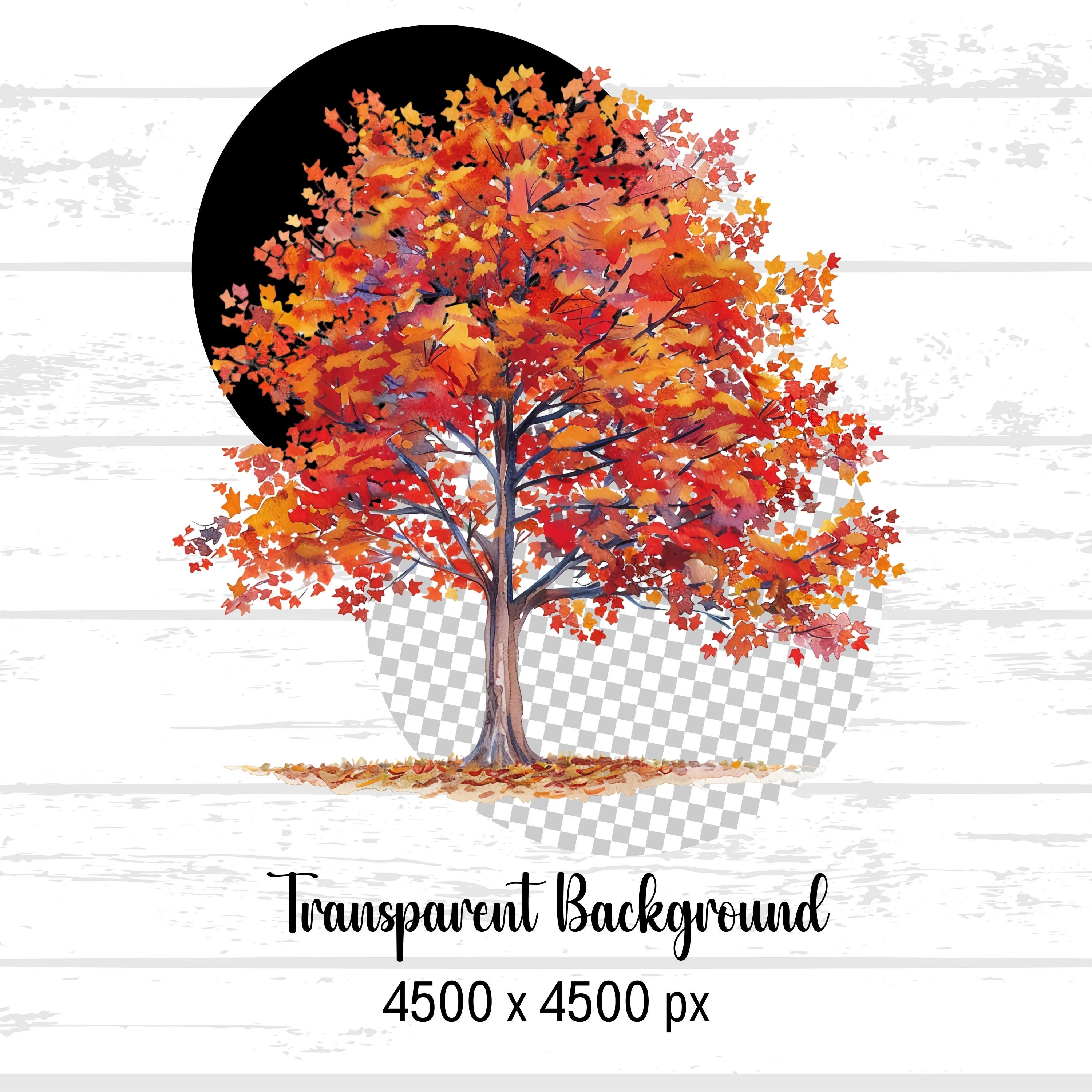 Watercolor Maple Leaves Clipart: Autumn PNG Bundle (digital Download ...