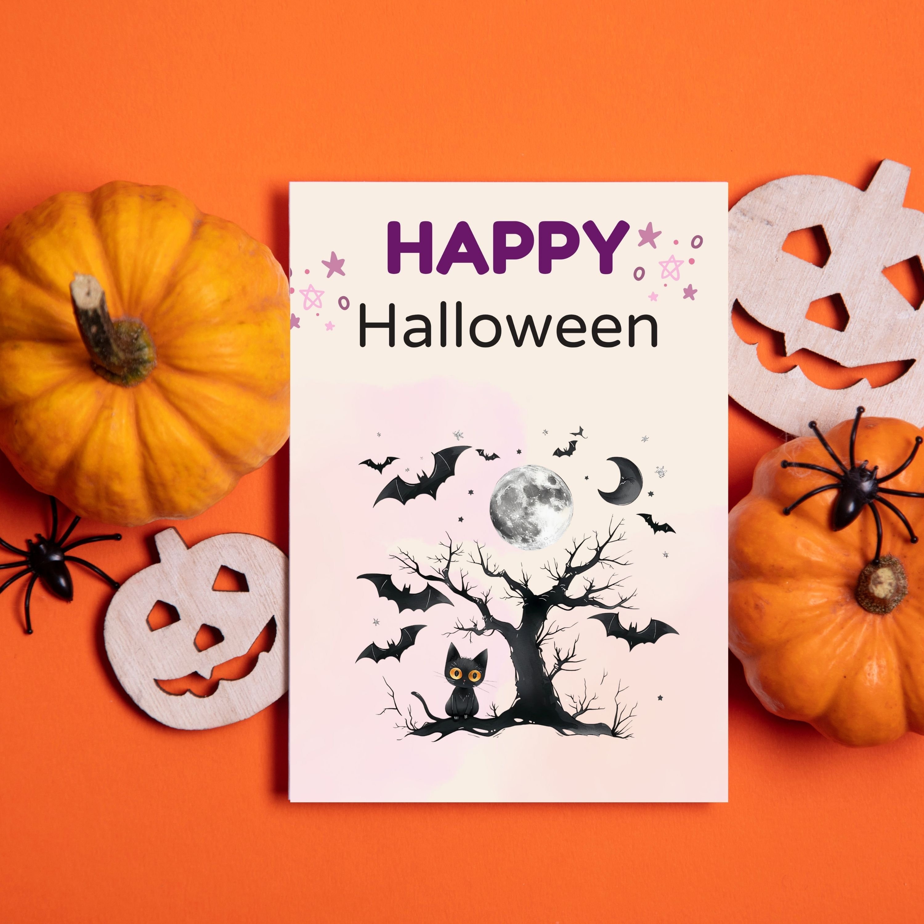 Watercolor Halloween Clipart, Spooky Ghost, Bat, Pumpkin (PNG) - Etsy