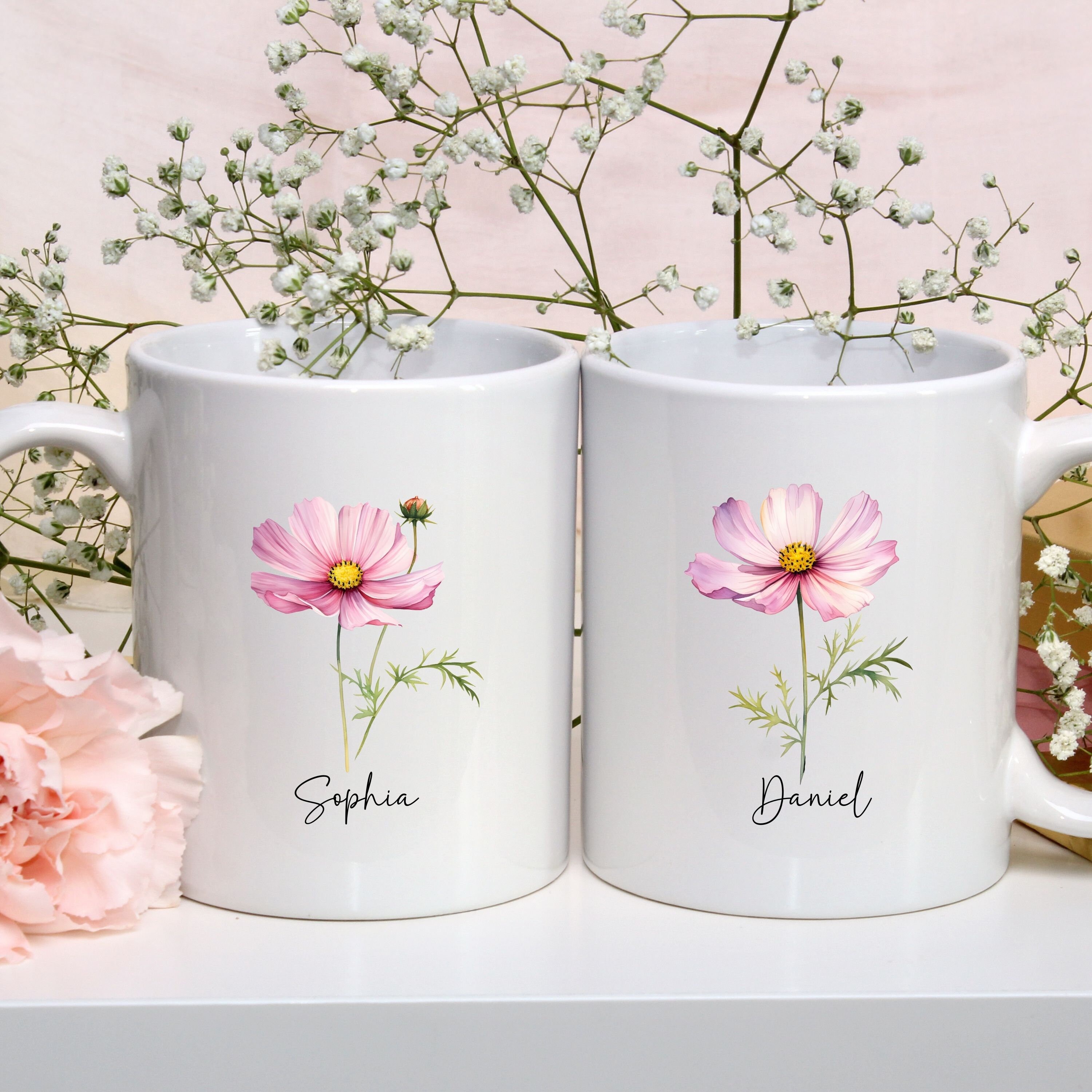 26 PNG Cosmos Birthflower Clipart Bundle, October Birth Flower ...