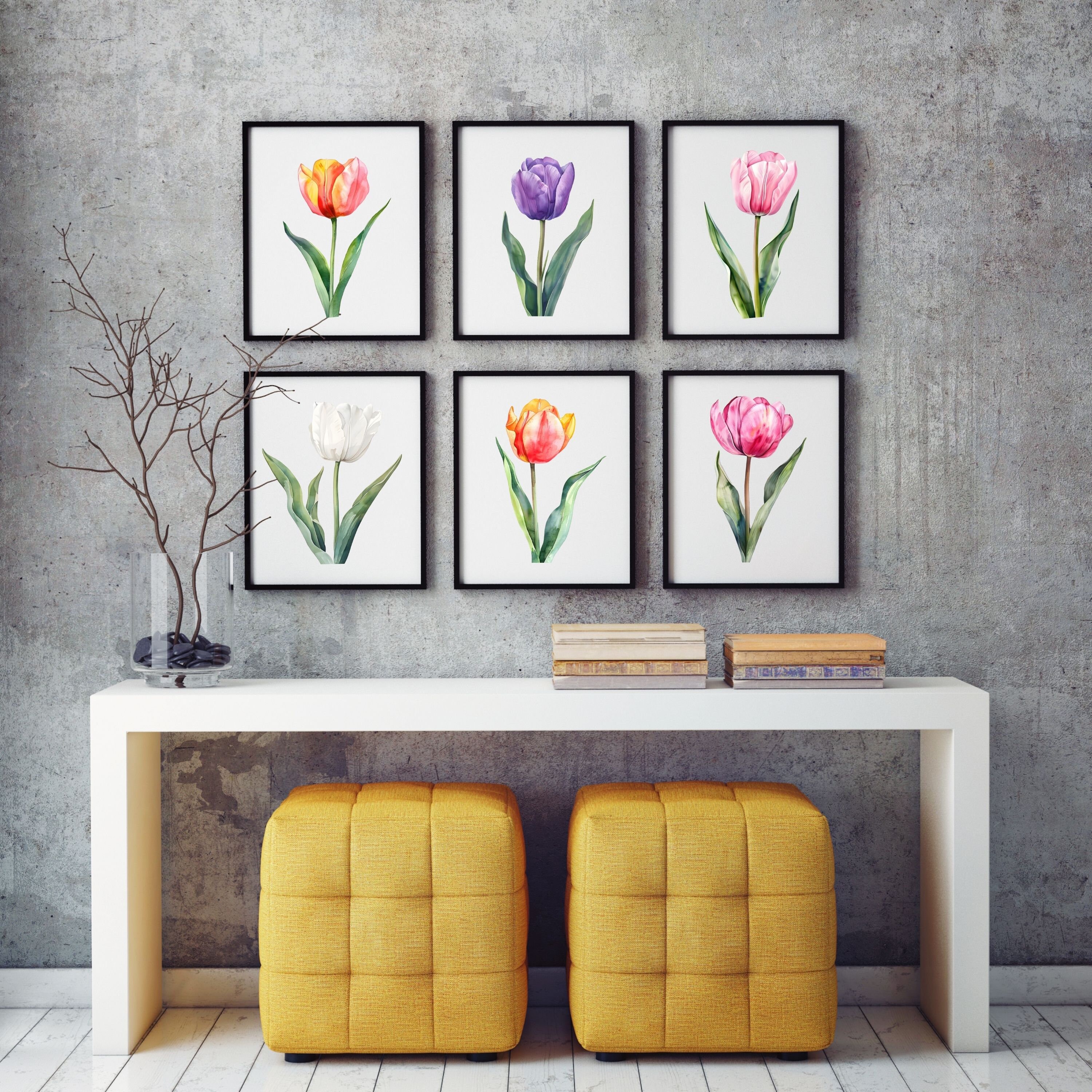 Watercolor Tulips Clip Art PNG, Tulip Clip Art Digital Downloads ...