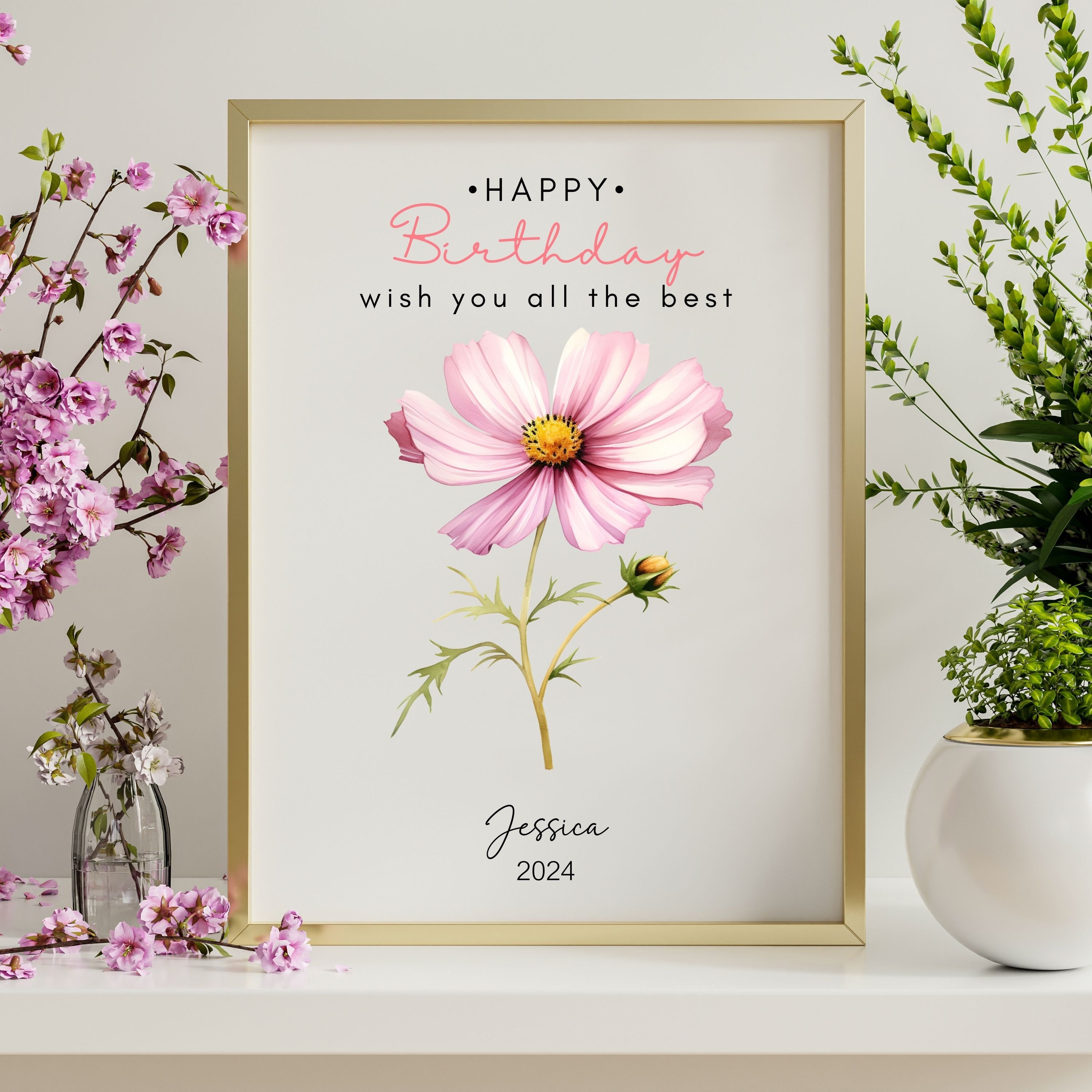 26 PNG Cosmos Birthflower Clipart Bundle, October Birth Flower ...