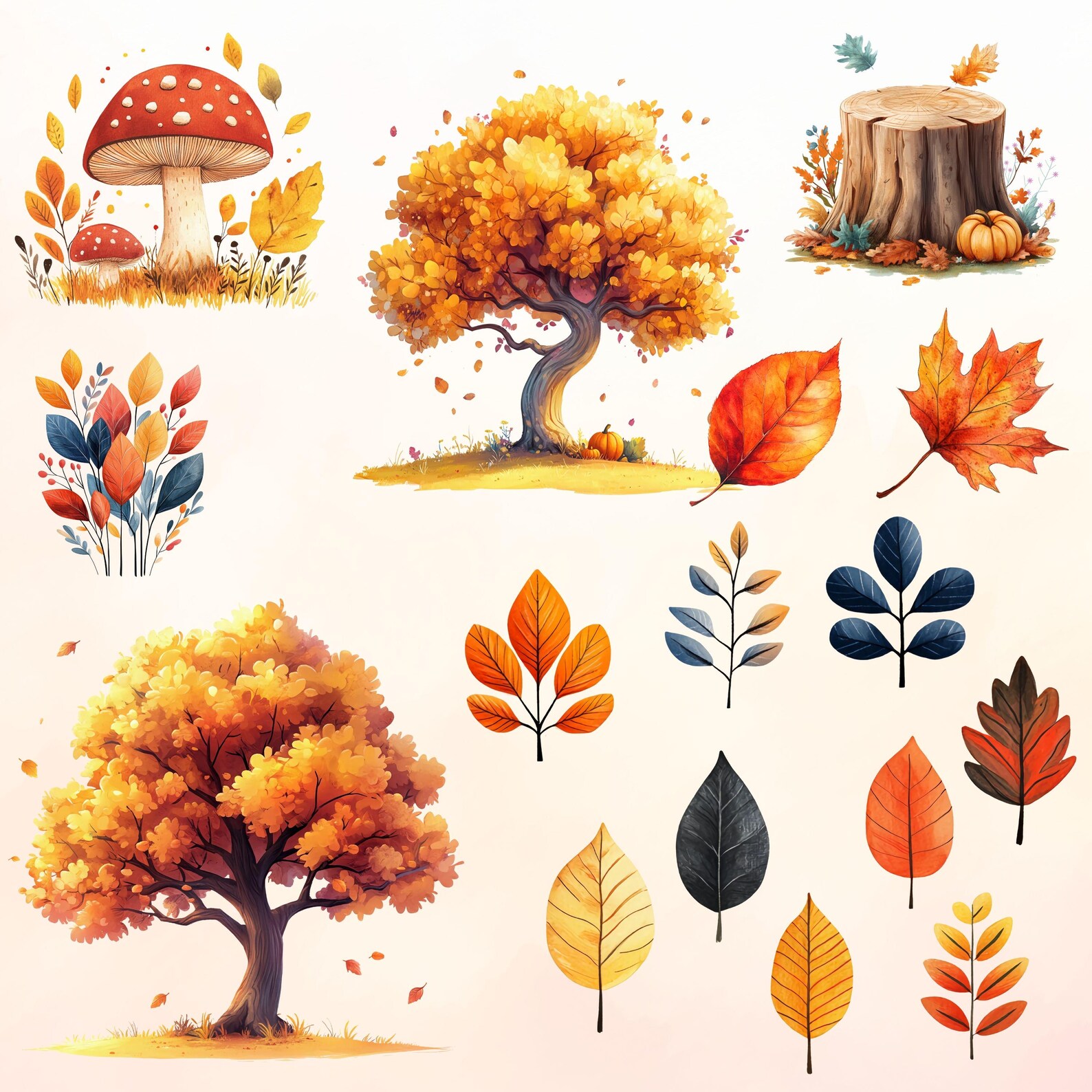 Fall Animals Clipart, Autumn Animals, Cute Woodland Animals,watercolor ...