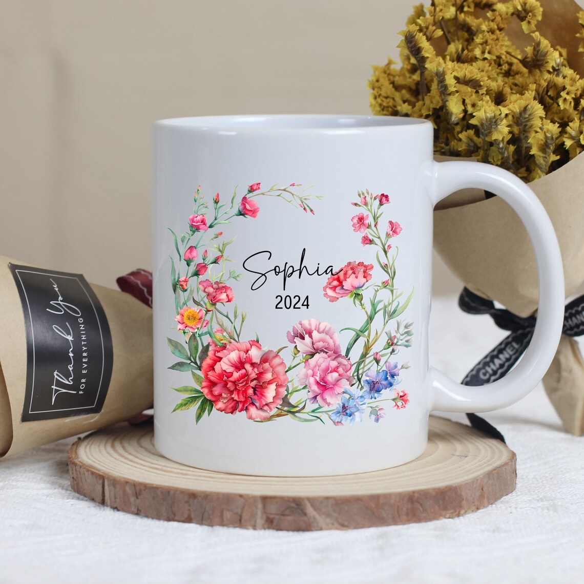 Carnation Watercolour Clip Art PNG, Carnation January Birth Month ...