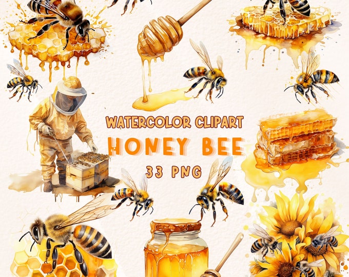 Honey Clipart, Bee Keeping Clipart, Honey Comb Clipart, Daisy Clip Art ...