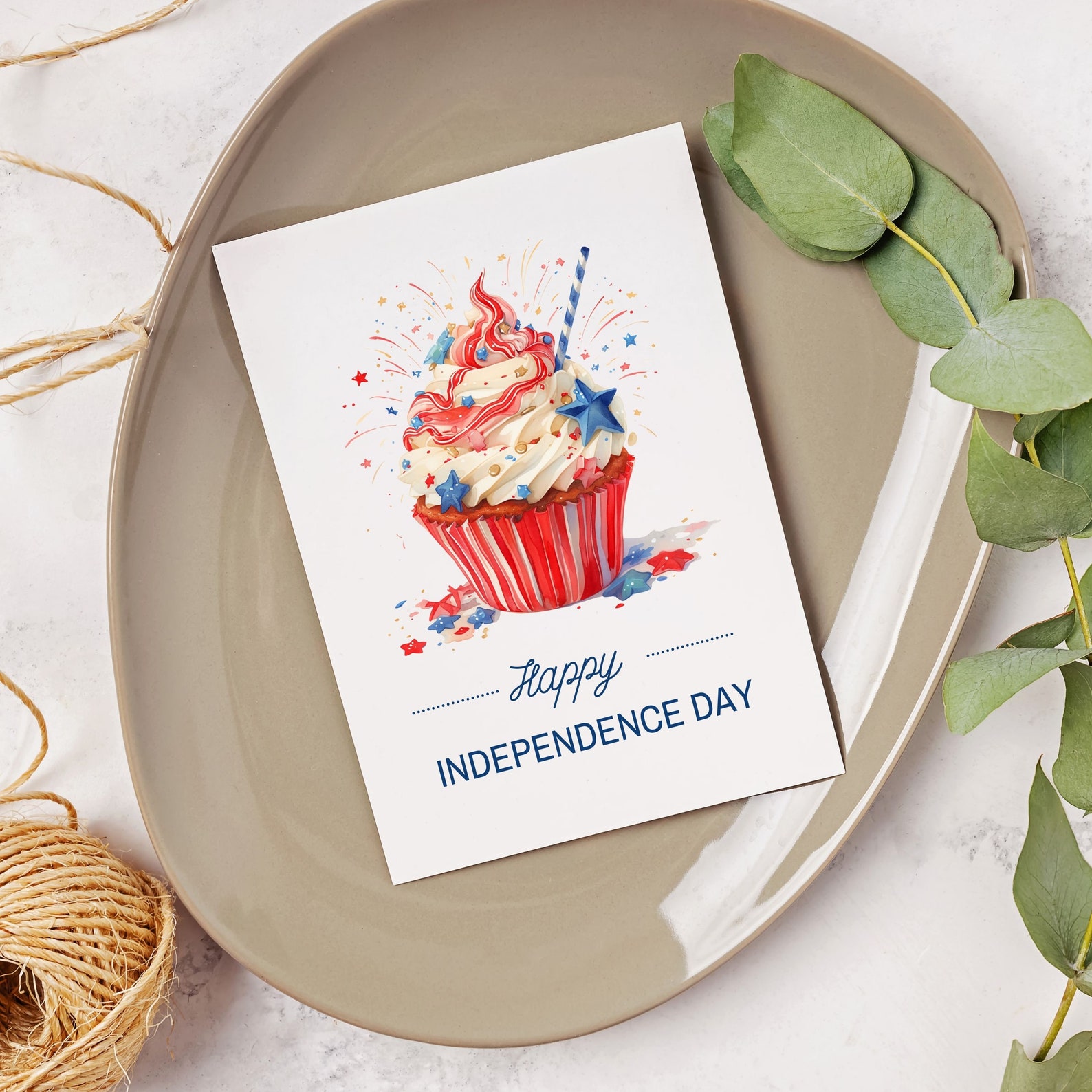 Patriotic Cupcake Clipart, 4th July Cupcakes Clipart Bundle, Red White ...