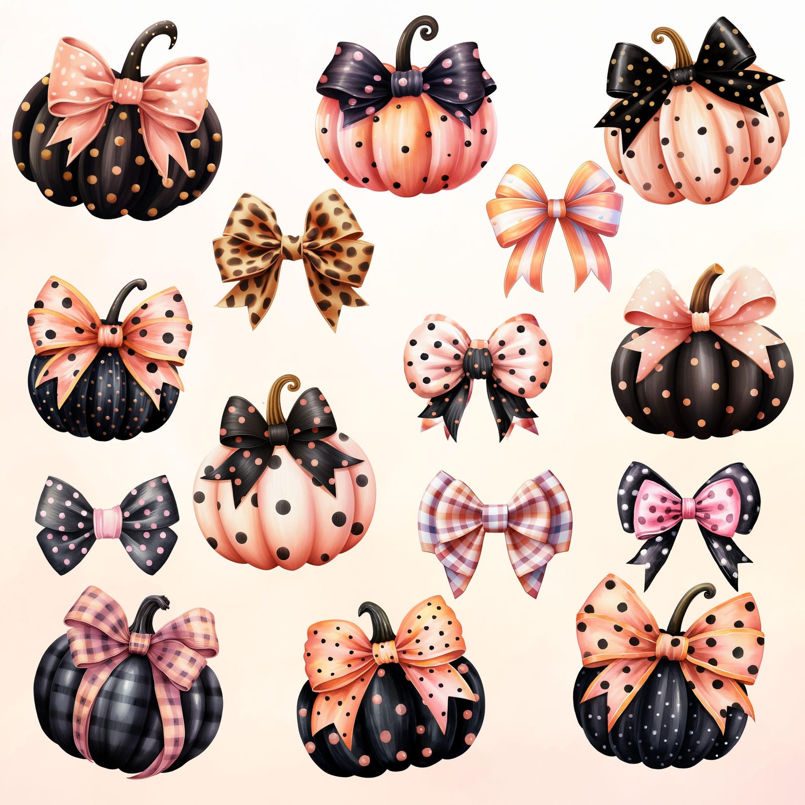 Autumn Fall Pumpkin Clipart ,halloween Pumpkins Collection Clipart ...