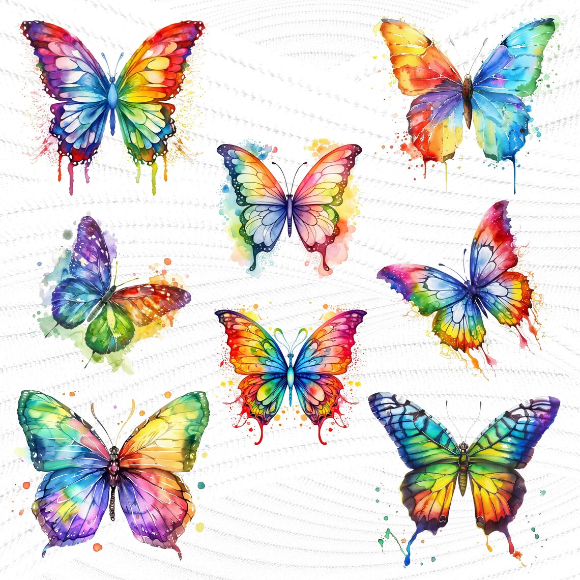 Watercolor Rainbow Butterfly Clipart, Best Rainbow Butterfly Clipart ...