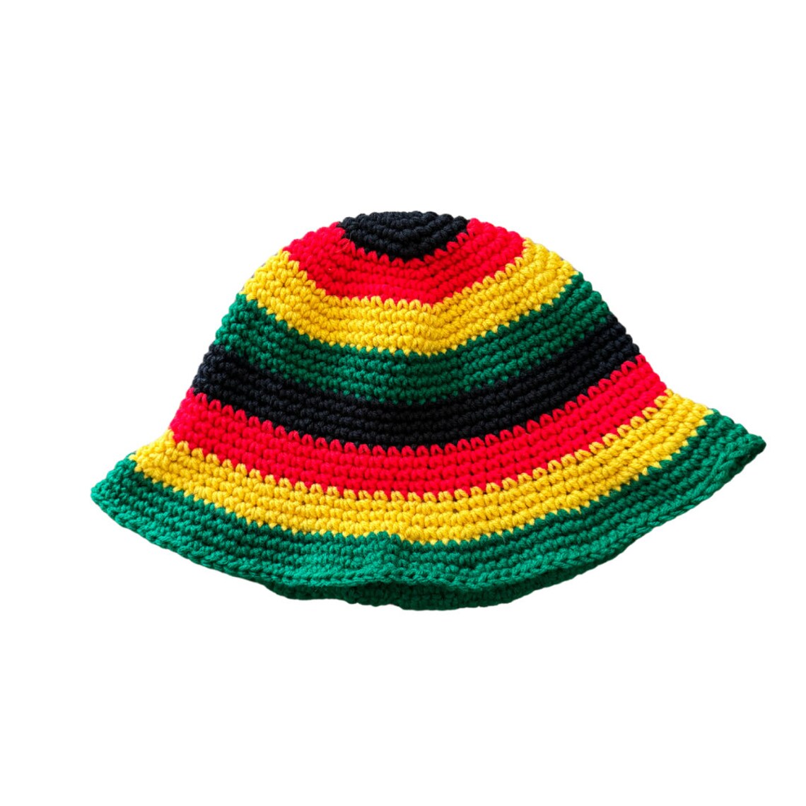 Handmade Crochet Rasta Bucket Hat - Etsy