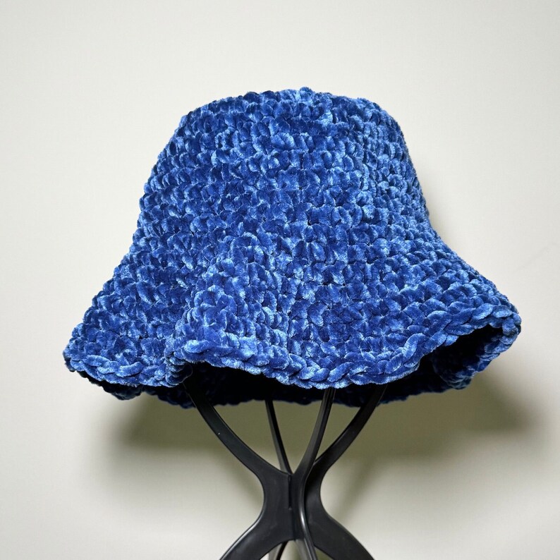 Velvet Crochet Bucket Hat - Etsy