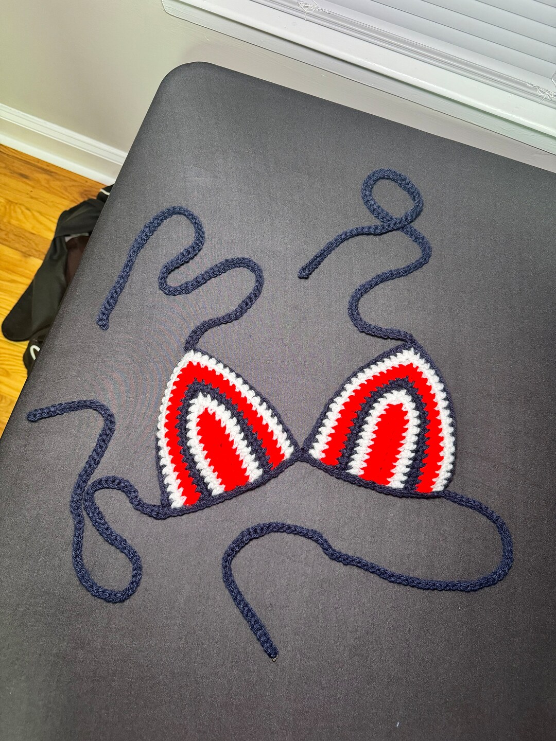 Handmade American Flag Crochet Bikini Top - Etsy