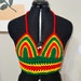 Jamaica Rasta Crochet Crop Top - Etsy