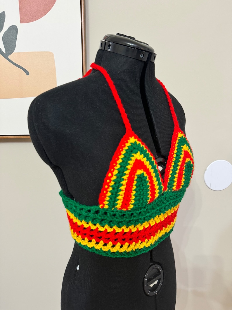 Jamaica Rasta Crochet Crop Top - Etsy