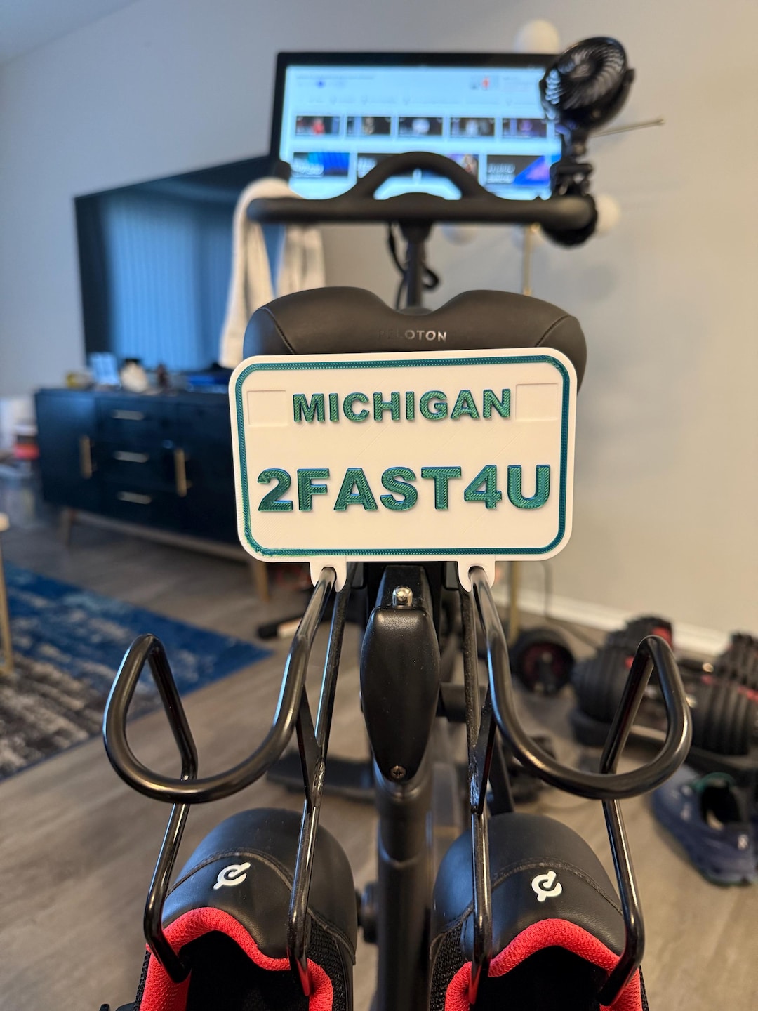 Custom 3d-printed License Plate for Peloton Bike Personalized Fitness ...