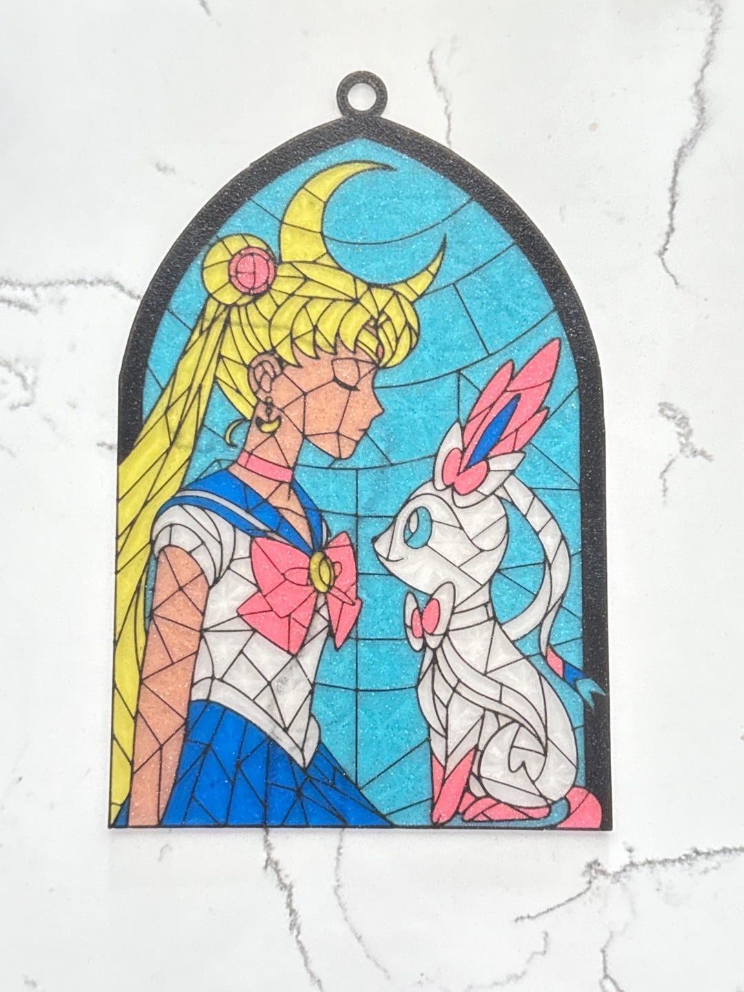 Sailor Moon and Sylveon Pokemon Stained Glass-style 3D Printed ...