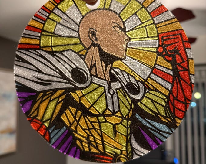 3d-printed Stained Glass Art – One Punch Man-inspired Design - Etsy