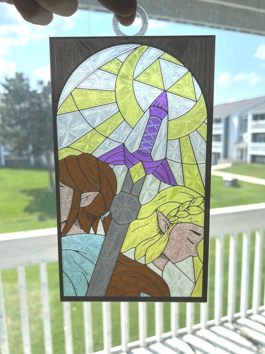 3D Printed Stained Glass Art Legend of Zelda Suncatcher, Window Hanger ...