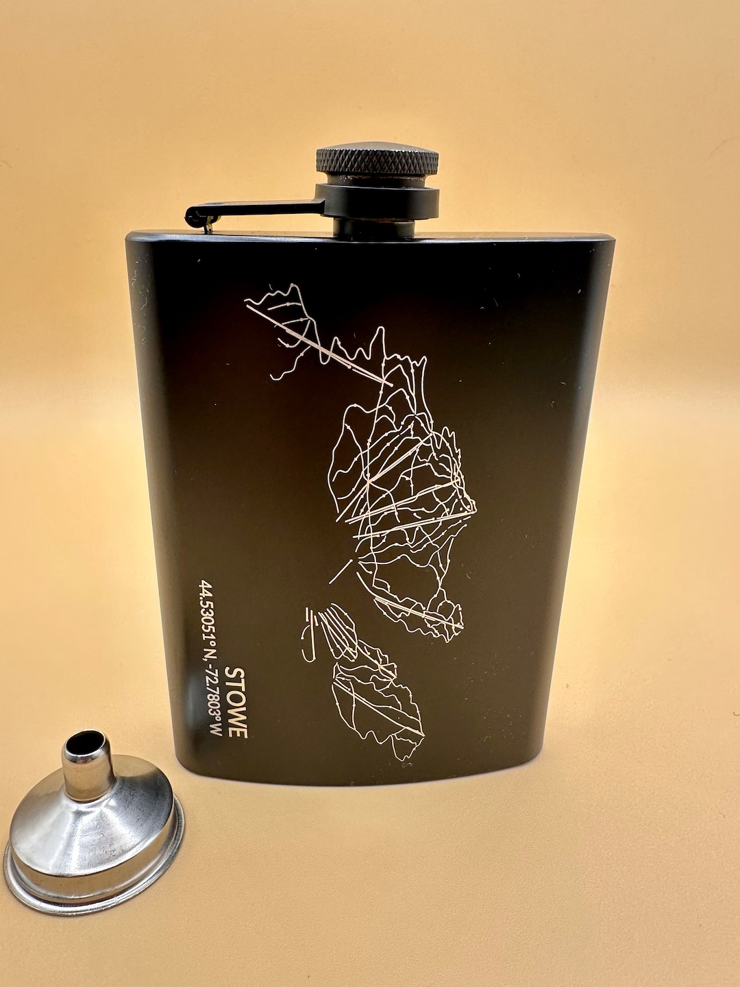 Ski Flask - Custom Maps/graphics - Etsy