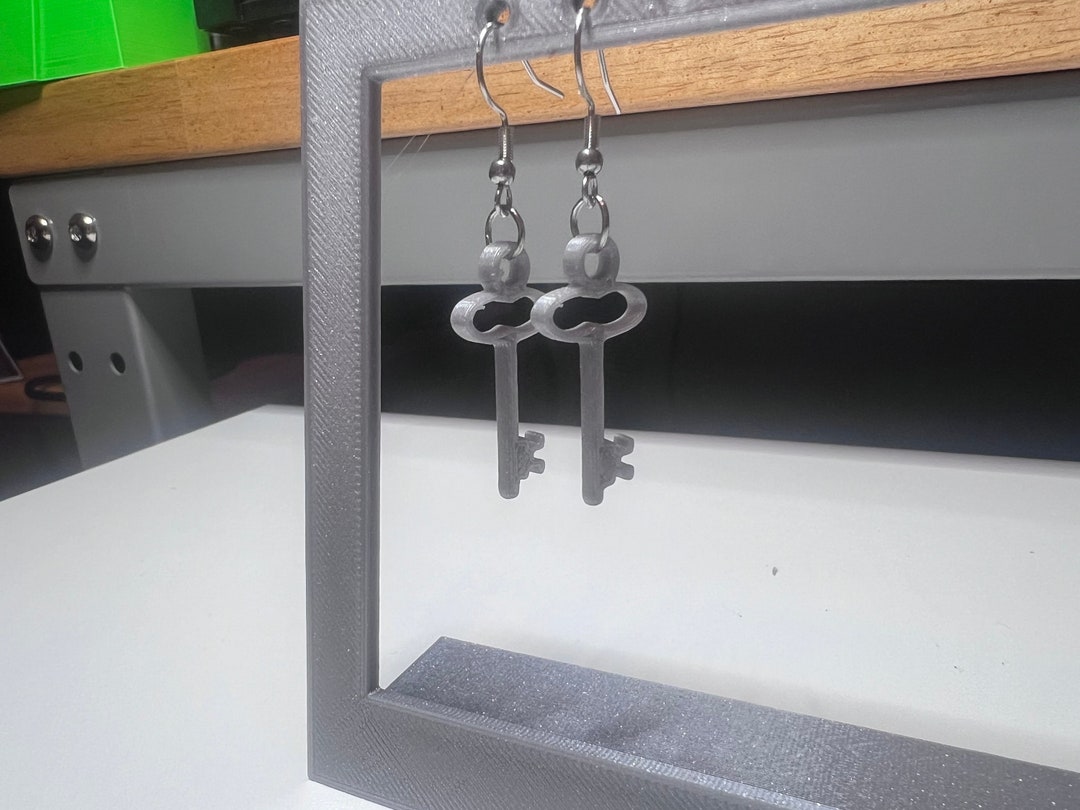 3D Printed Earrings Keys - Etsy