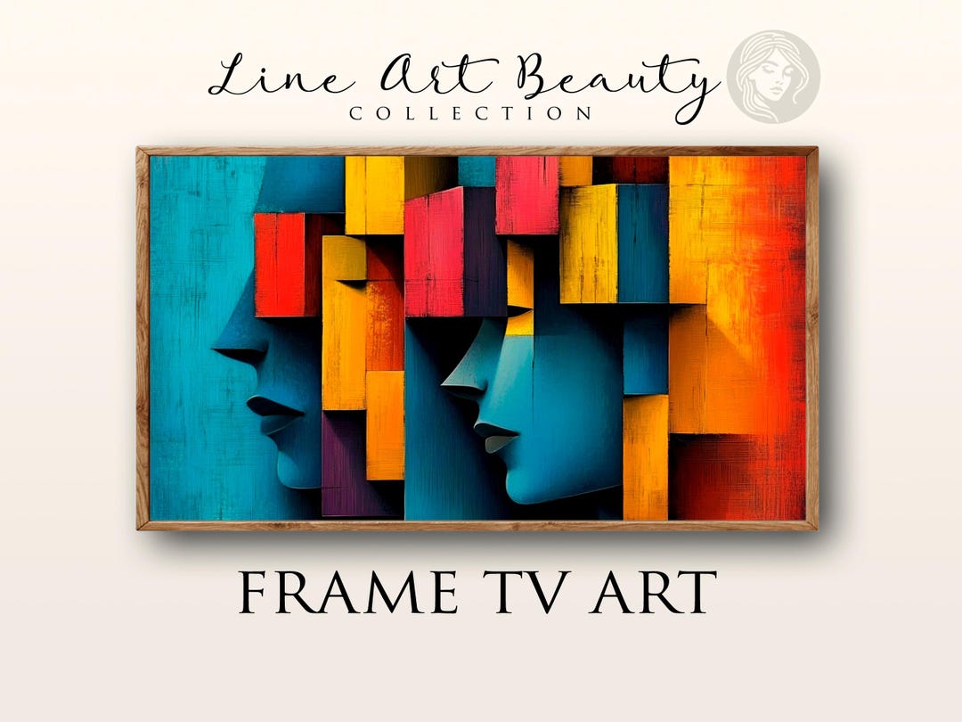 Samsung Frame TV Art - Cubism Faces - Loss of a Child - Etsy