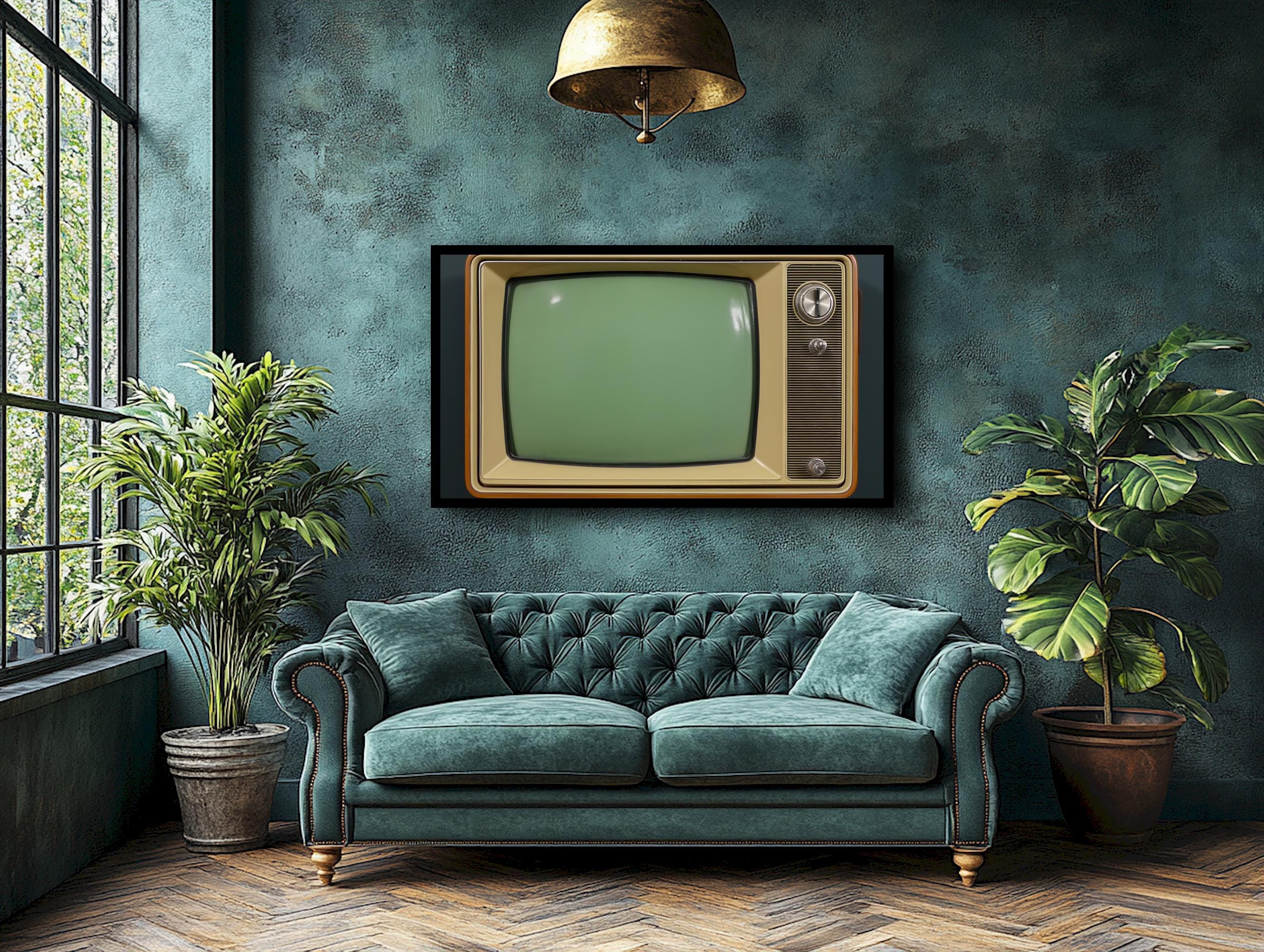 Samsung Frame TV Art, Vintage TV, 1950s Decor, 1960s Style Home, Retro ...
