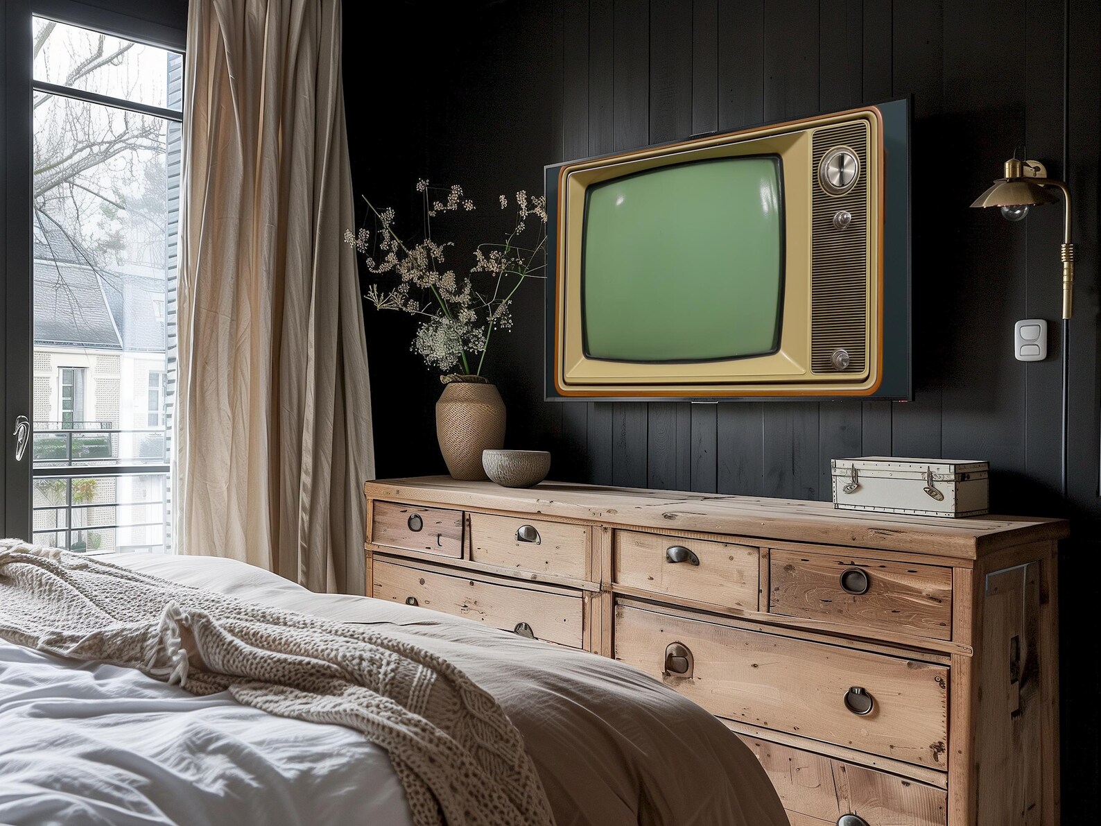 Samsung Frame TV Art, Vintage TV, 1950s Decor, 1960s Style Home, Retro ...