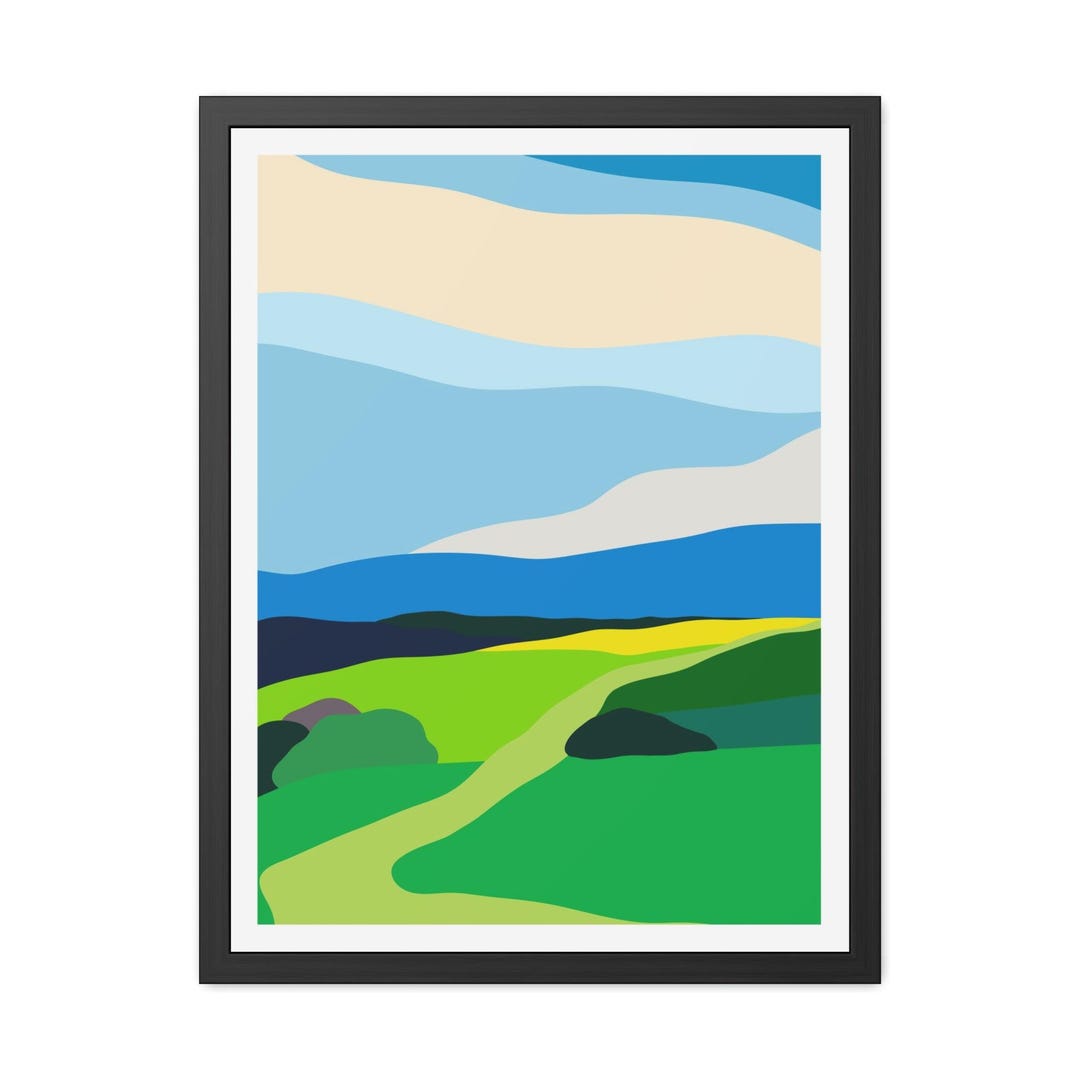 Scapes 2 - Vibrant Landscape Framed Poster - Modern Wall Art for Home ...