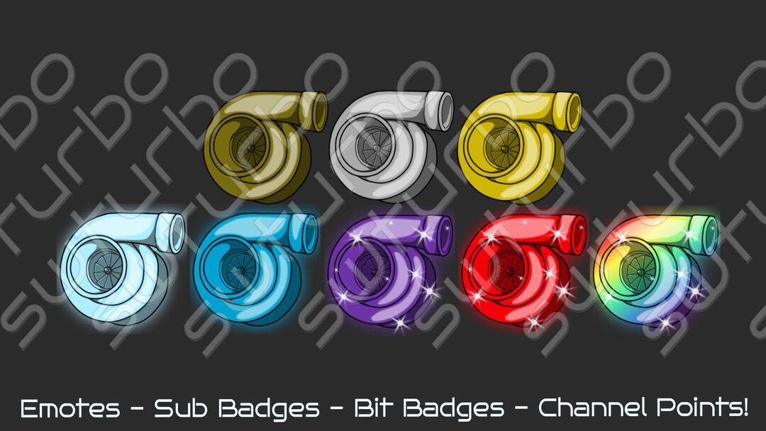 Turbo Sub Badges / Bits Badges / Channel Points / Emotes - Multipack ...