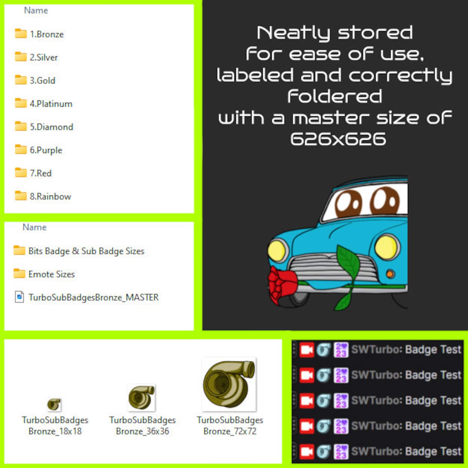 Turbo Sub Badges / Bits Badges / Channel Points / Emotes - Multipack ...