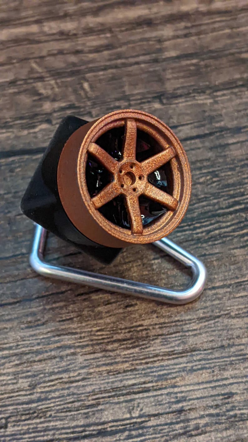 6 Spoke JDM Wheel Artisan Keycaps, Resin Printed and Hand Painted, Fits ...