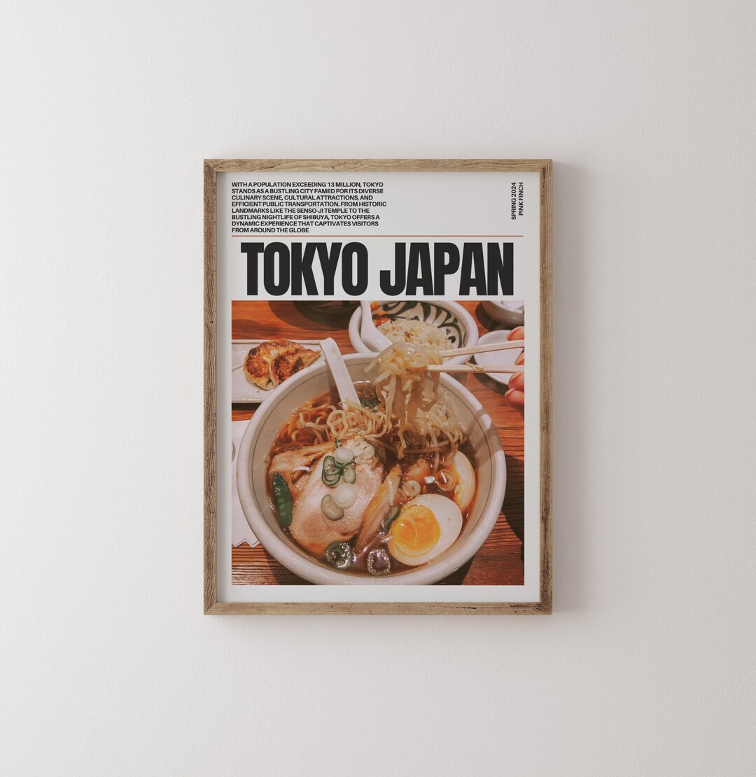 Tokyo Ramen Print: Japanese Noodle Bar Poster, Kitchen Wall Art - Etsy