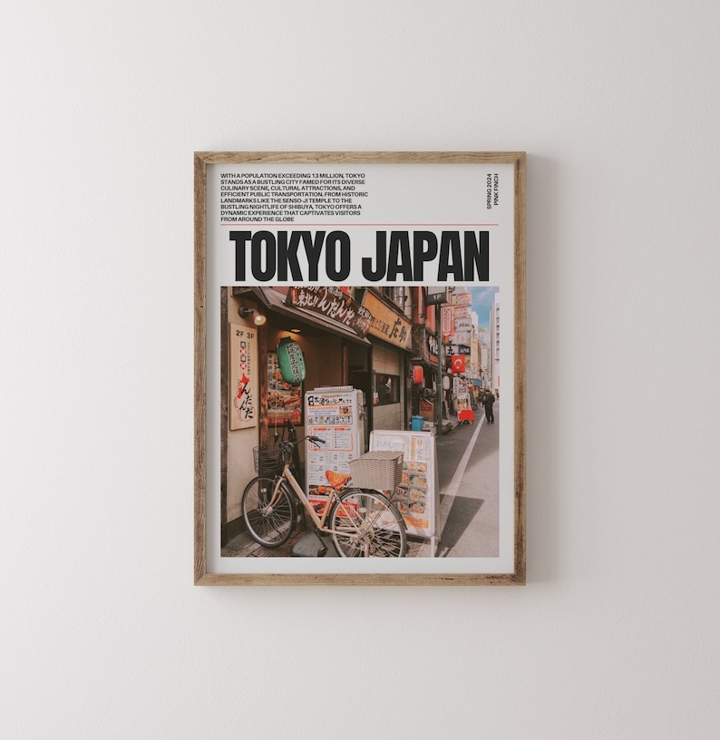 Tokyo Japan Wall Art Print – Modern Cityscape Poster, Japanese ...