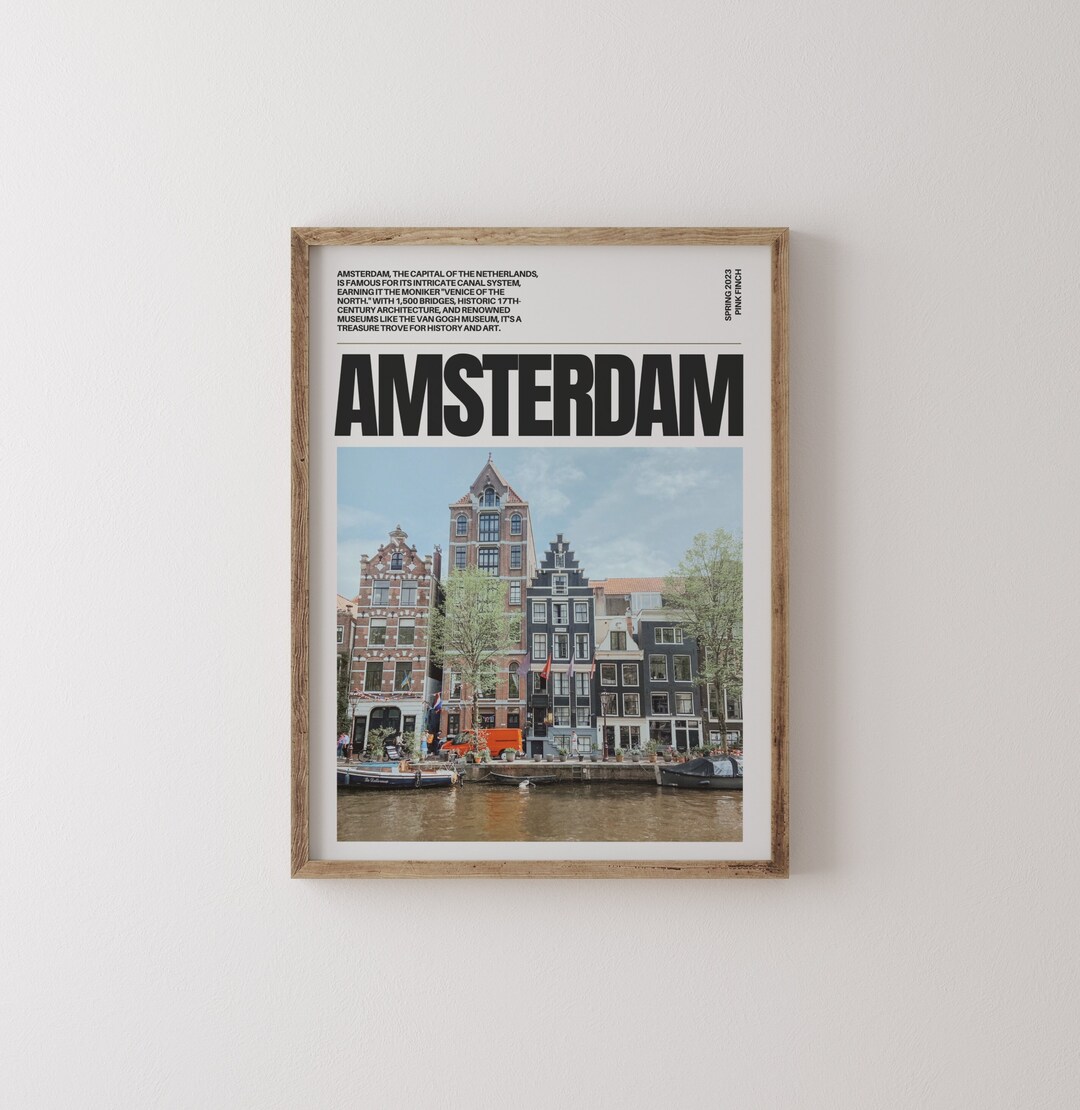 Amsterdam Row Houses Print - Etsy