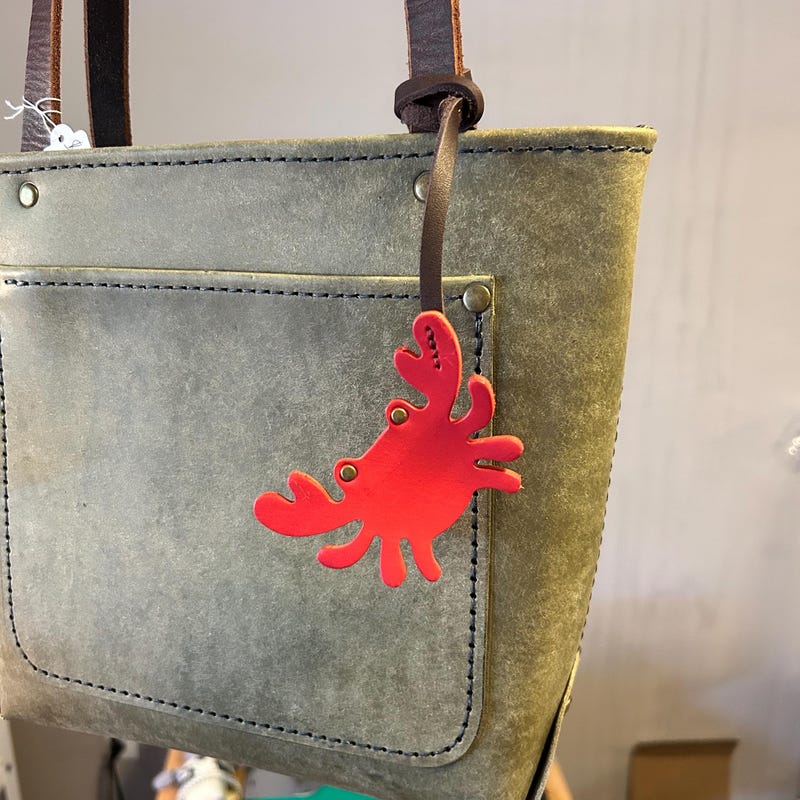Leather Fish Bag Charms - Etsy