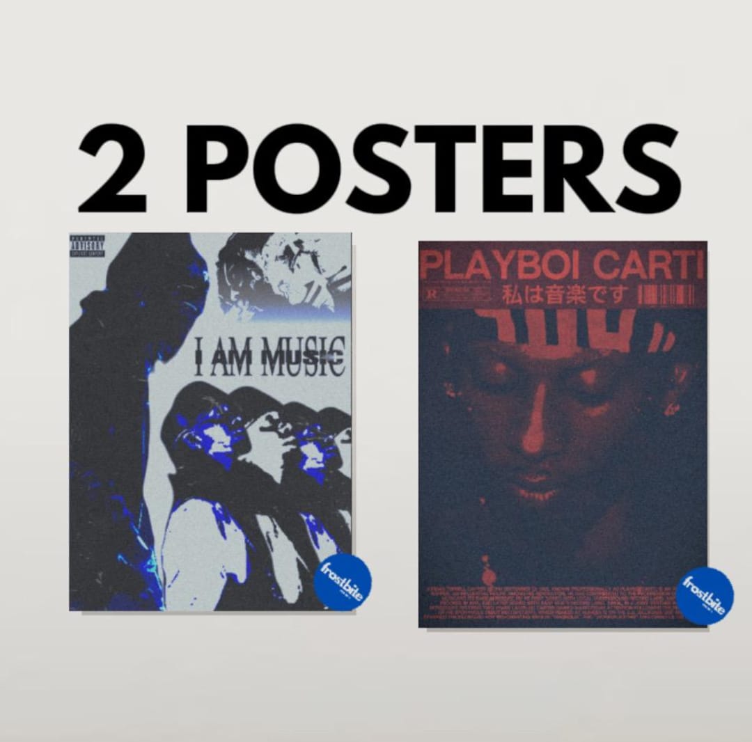 Playboi Carti Poster Set | 2 Digital Prints | Hip Hop Wall Art | Rap ...