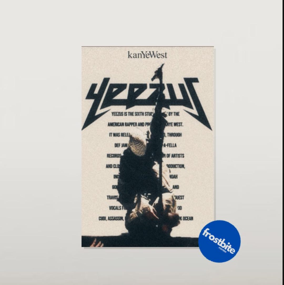 Kanye West Poster Yeezus Poster Ye Poster Digital Poster for Bedroom ...