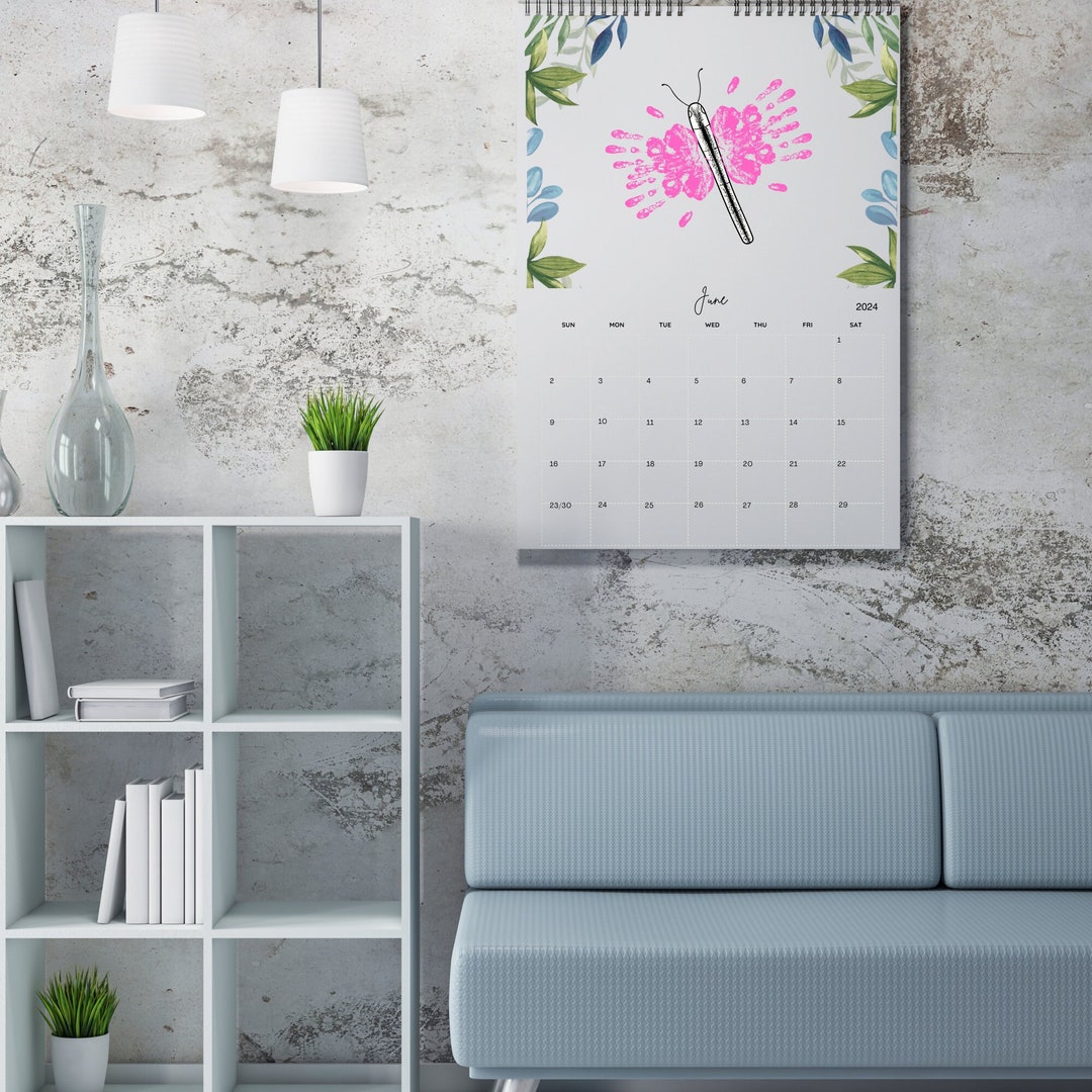 2024 Handprint Calander, LARGE, 2024 Footprint Calander, DIY Calander ...