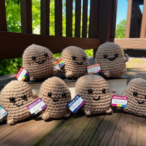 Pride Positive Potato | Handmade Crochet Potato Plushie | Trans, Bi ...
