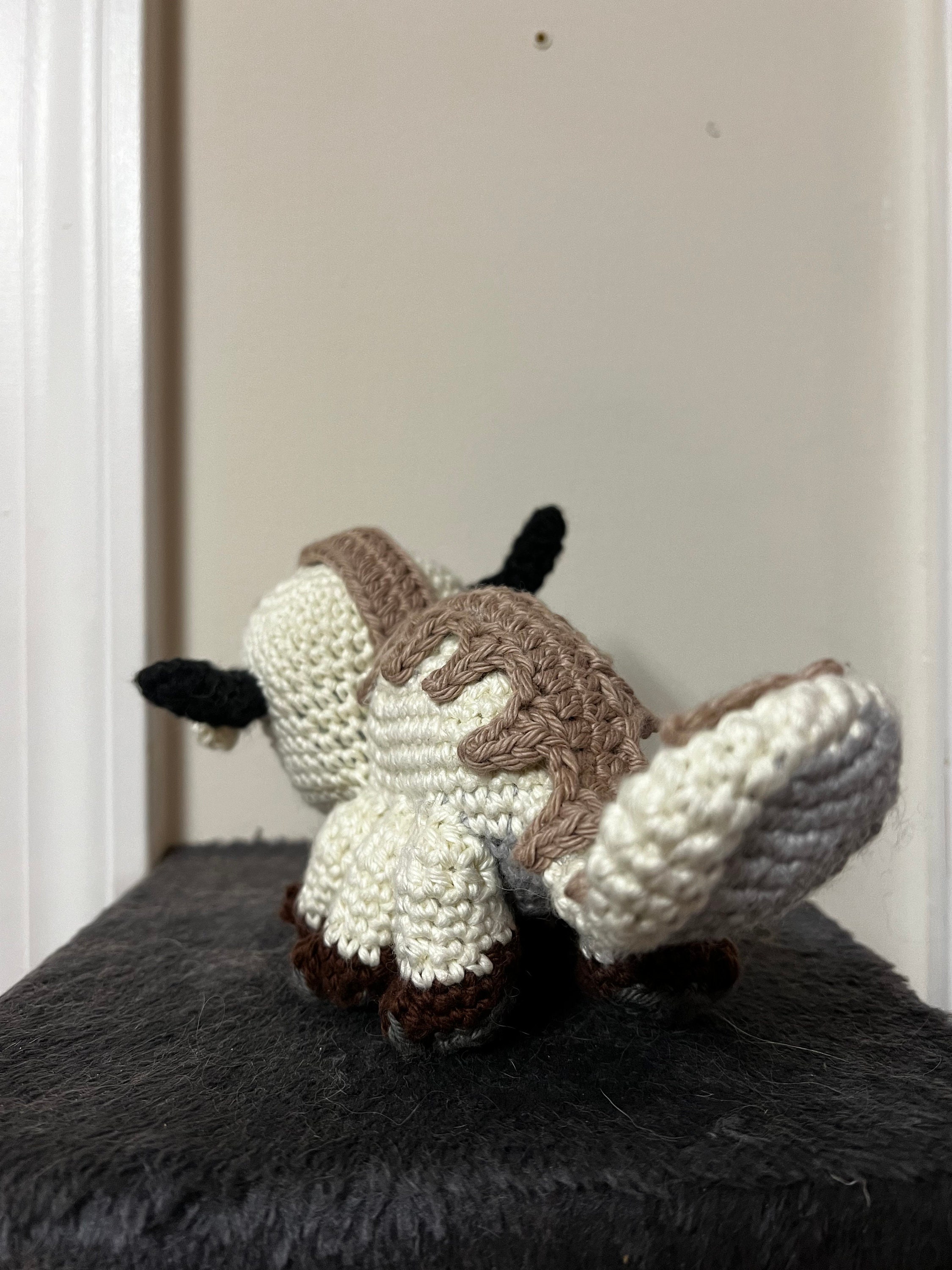 Appa Inspired Crocheted Amigurumi Sky Bison Figurine, Handmade Crochet ...