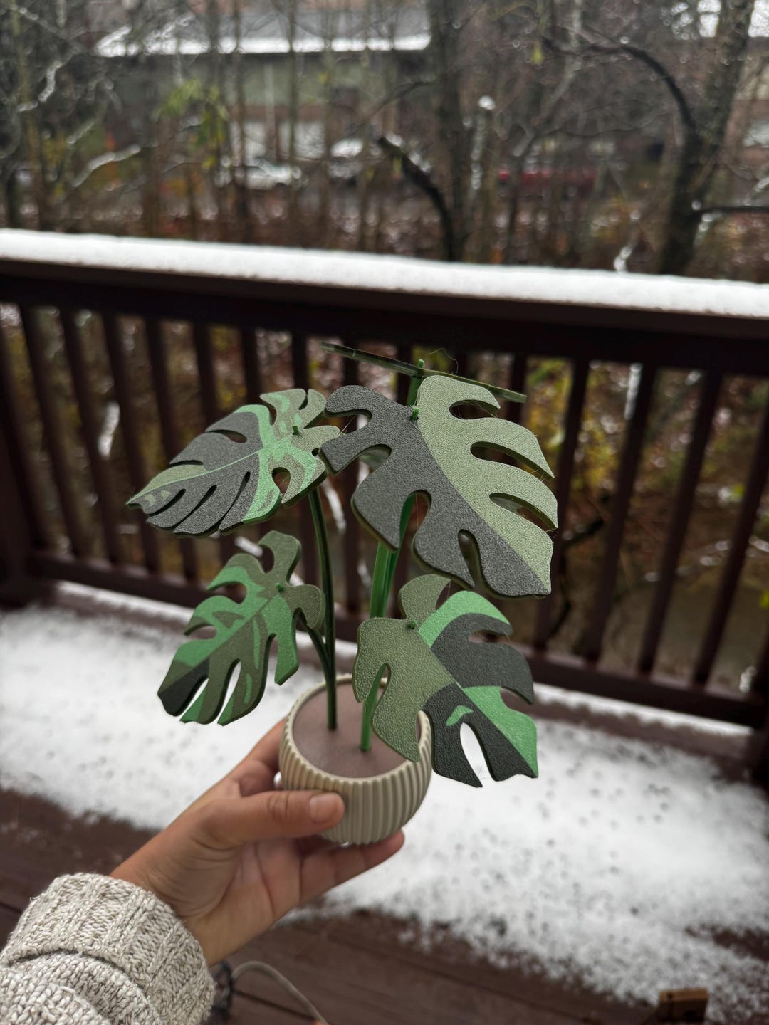 Monstera Philodendron Plant Coaster Set of 6, 3D Print Swiss Cheese ...