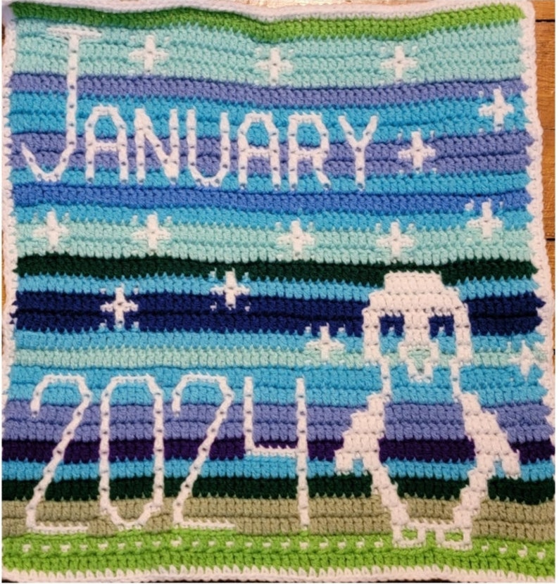 Full Year - 12 Month- Temperature Blanket Mosaic Crochet Pattern - Etsy