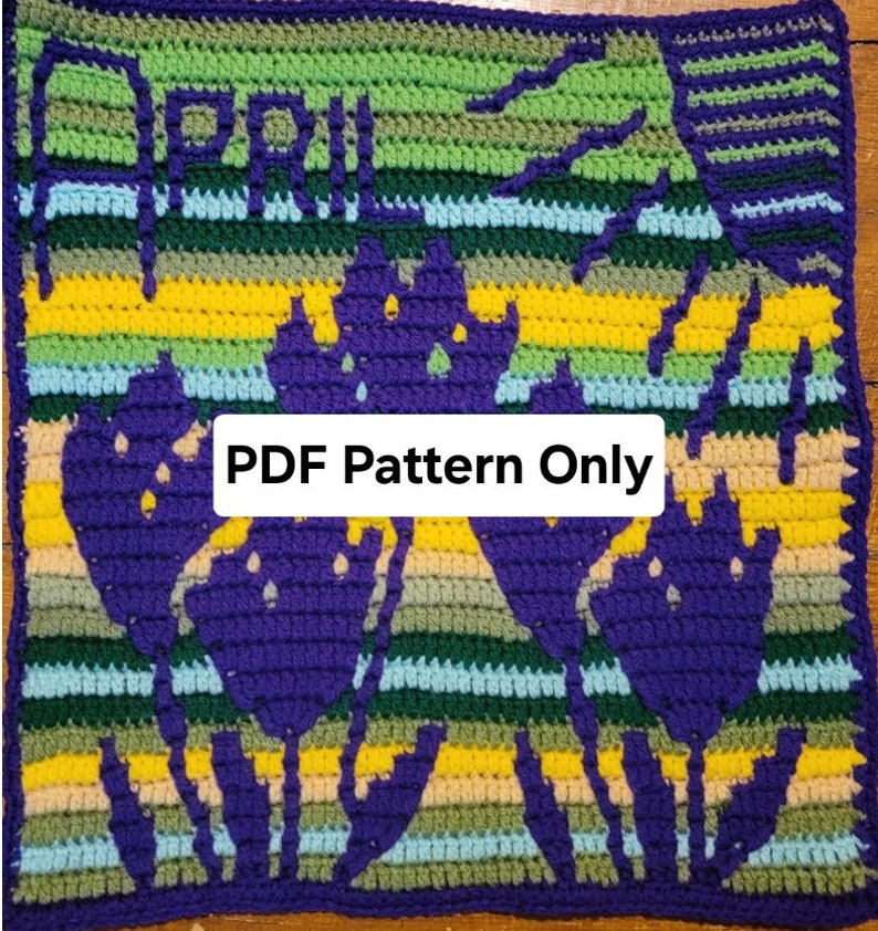 April Temperature Blanket Square Mosaic Crochet Pattern - Etsy