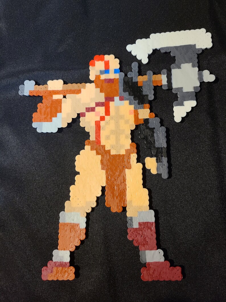 Barbarian / Warrior / Viking Perler Bead Art - Etsy