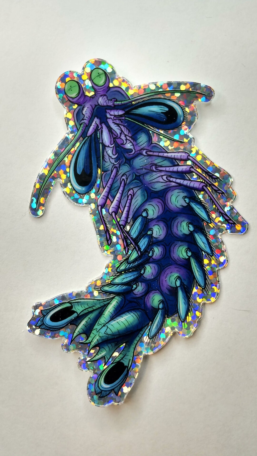 Rainbow Mantis Shrimp Sticker Shiney Sticker Holographic - Etsy