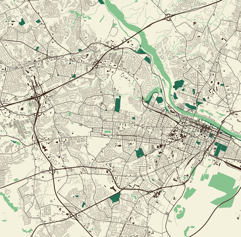 Augusta Street Map - Etsy