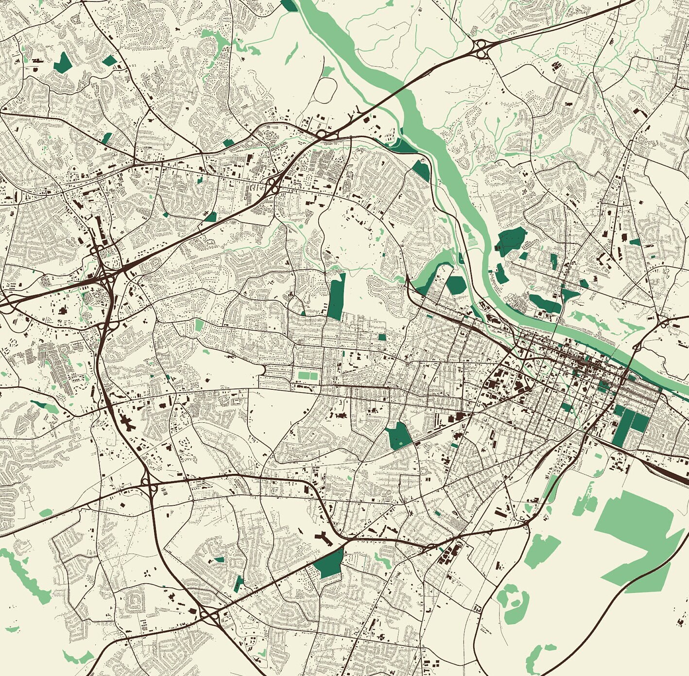 Augusta Street Map - Etsy