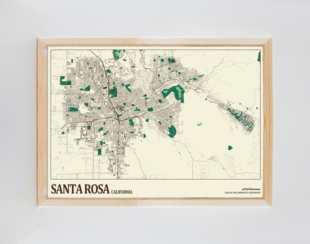 Santa Rosa Street Map - Etsy