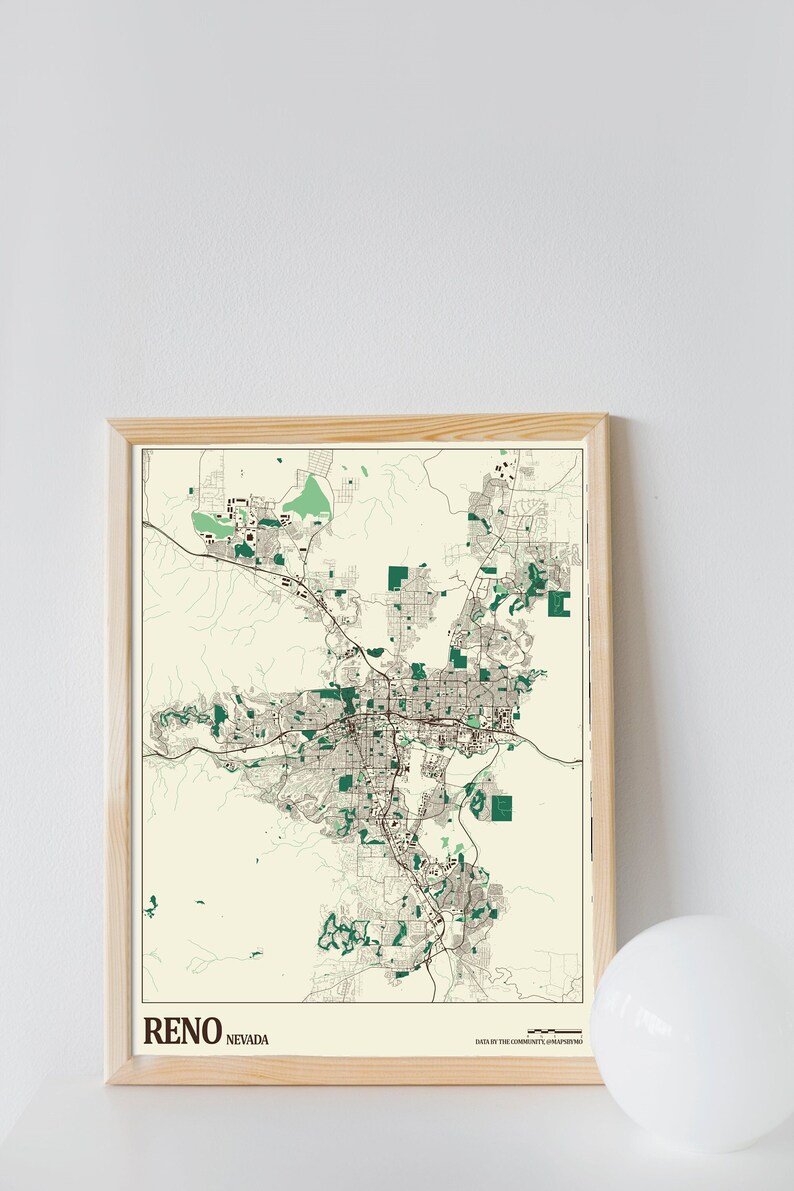 Reno Street Map - Etsy