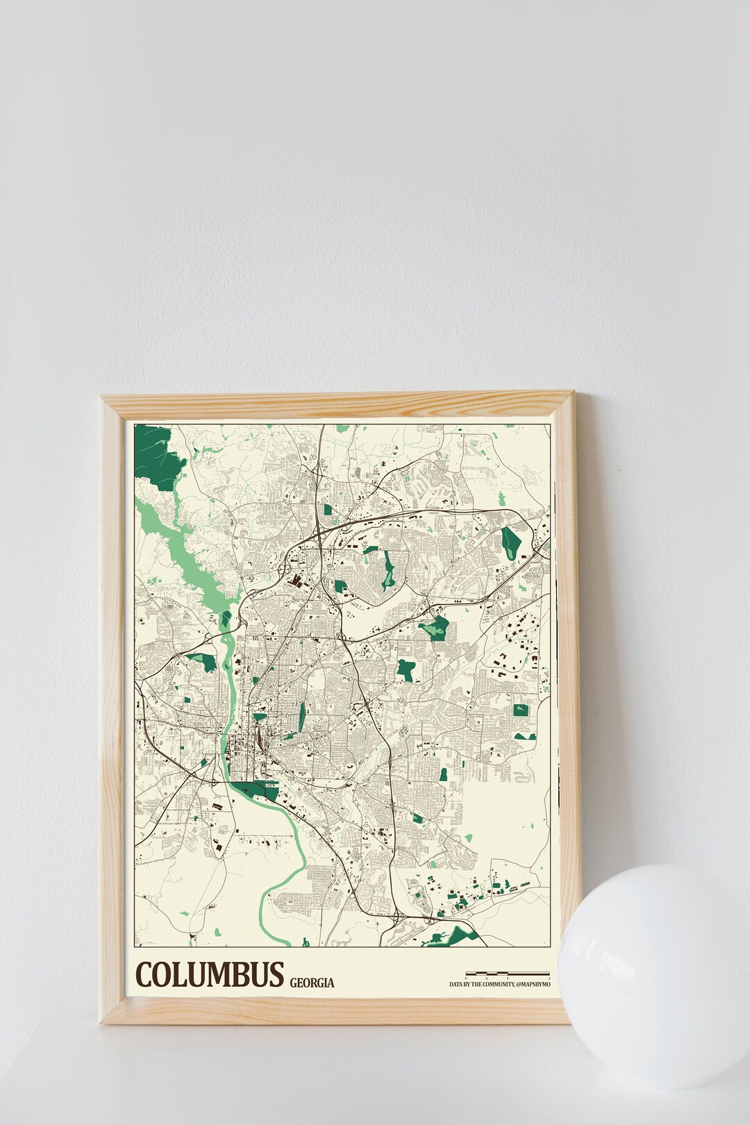 Columbus Georgia Street Map - Etsy