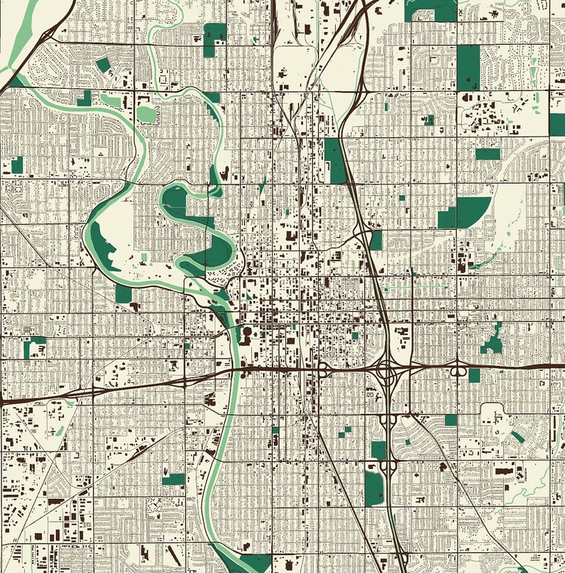Wichita Street Map - Etsy